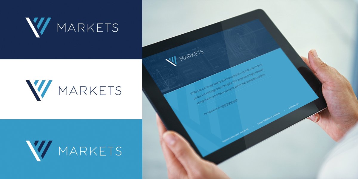 V3 MARKETS Logo - T Design Portfolio